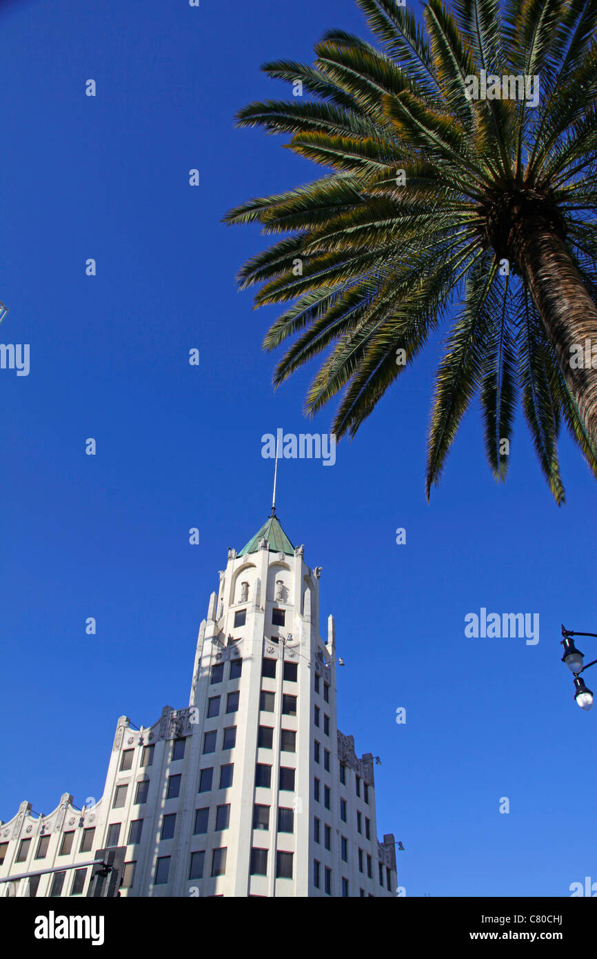 The sky and buildings Hollywood Boulevard Los Angeles California USA ...