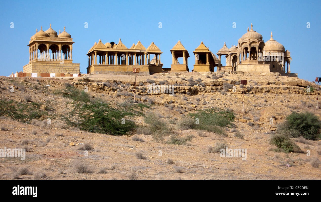Bada Bagh cenotaphs near Jaisalmer Rajasthan India Stock Photo - Alamy