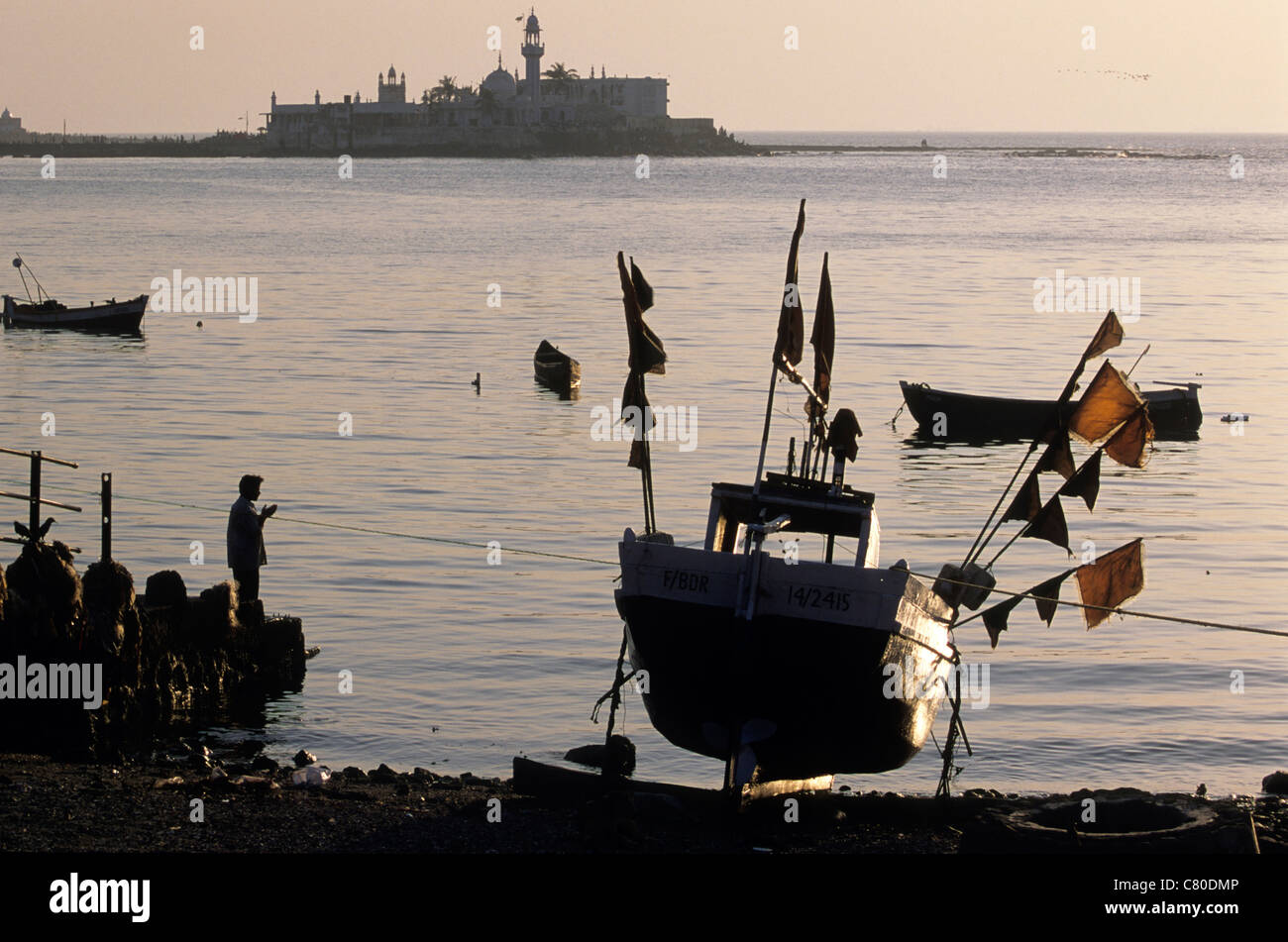 India, Mumbay, Haji Ali Bay at sunset Stock Photo - Alamy