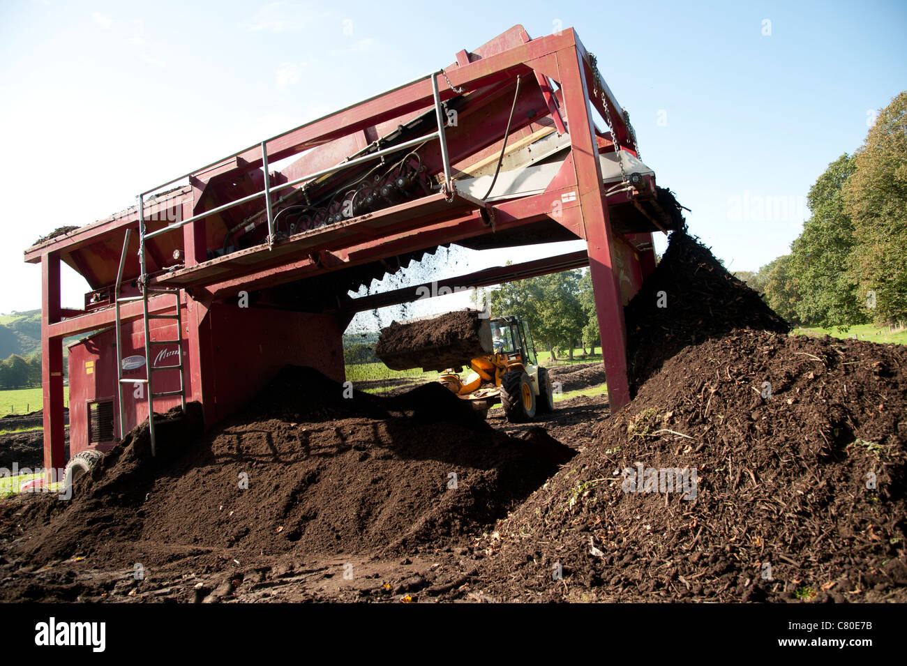 Large scale Composting domestic green household waste, UK Stock Photo ...