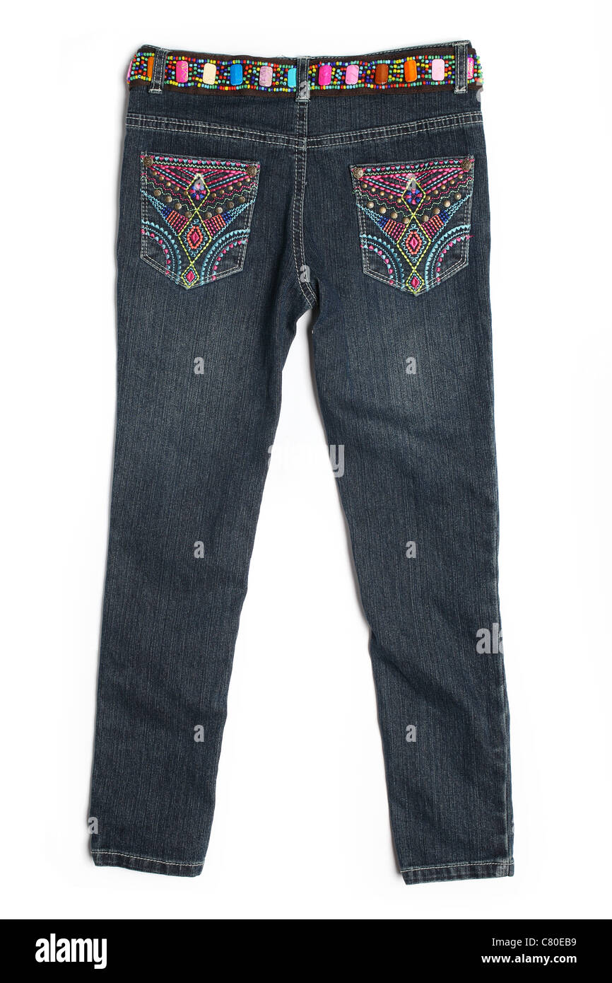 Woman girl denim jeans Cut Out Stock Images & Pictures - Alamy