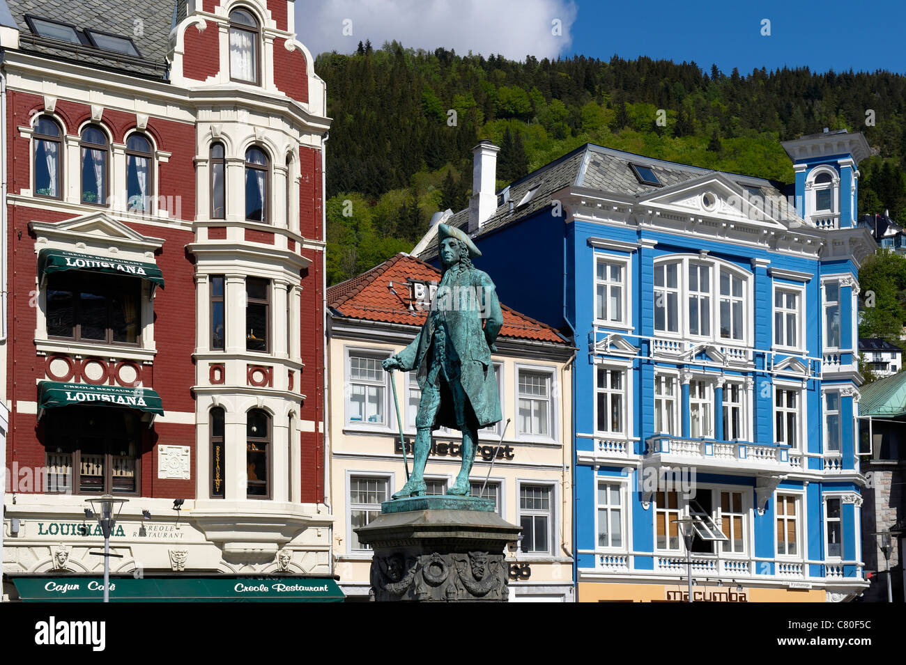 Norway, Bergen, Vagsallmenningen square Stock Photo - Alamy