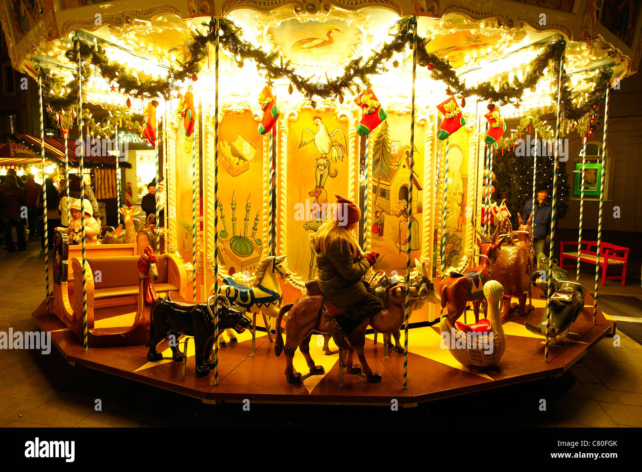 Germany, Bavaria, Regensburg, Carousel Stock Photo - Alamy