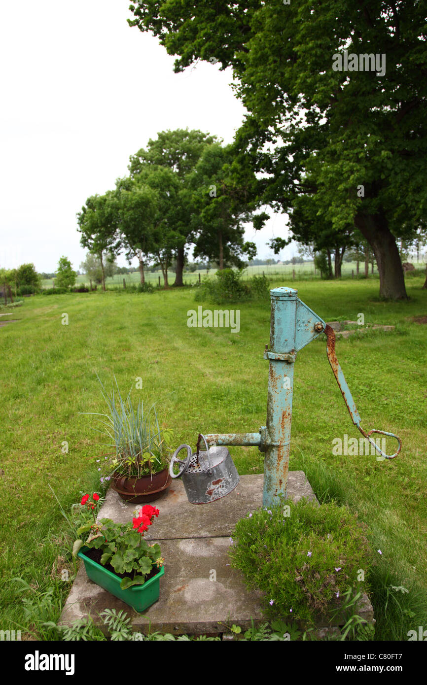 Old hydrant in park, water pump, garden Stock Photo - Alamy