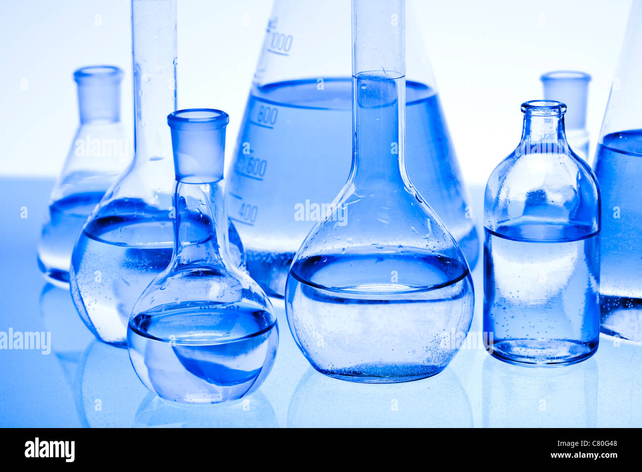 Glass in laboratory Stock Photo - Alamy