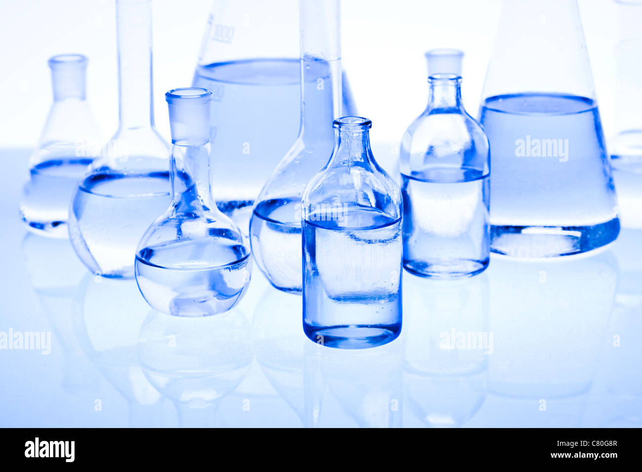 Glass in laboratory Stock Photo - Alamy