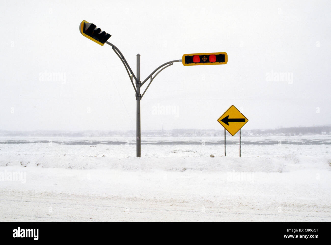Canada, Quebec, Quebec City, Light beam and Sign Stock Photo - Alamy