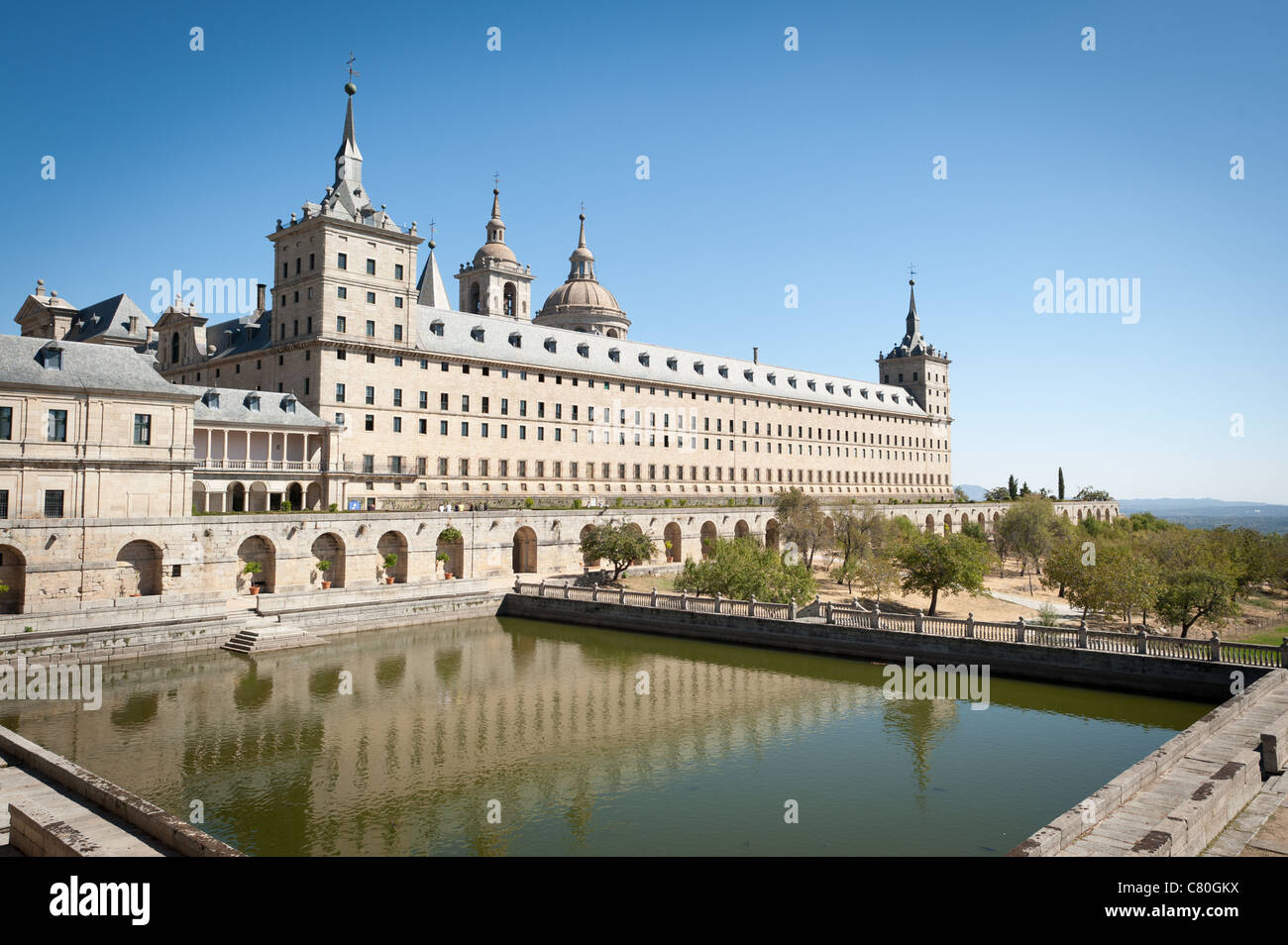 The San Lorenzo de El Escorial palace of the Spanish Kings, in Escorial ...