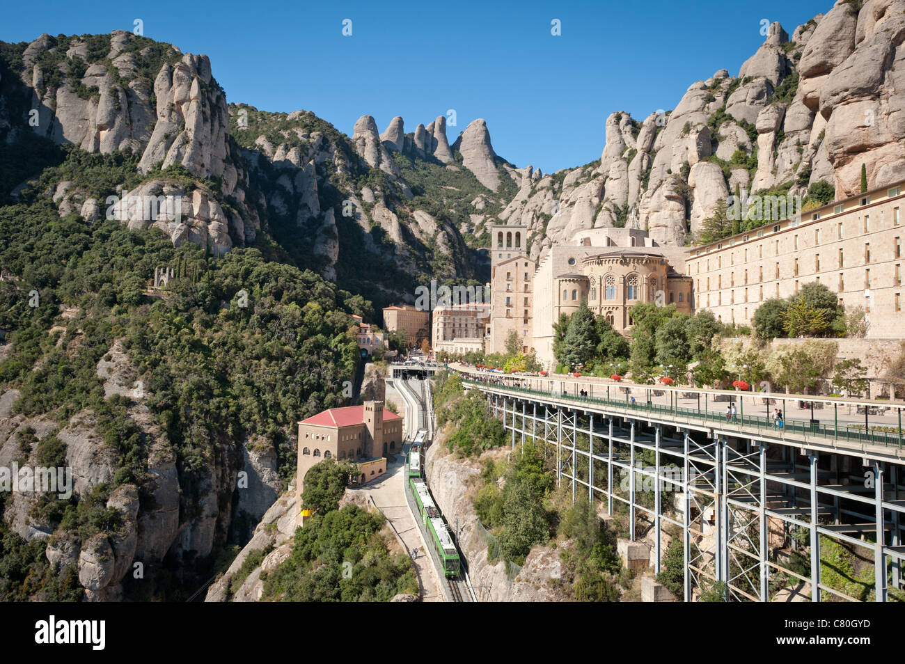 Santa Maria de Montserrat Monastery in Catalonia, Spain Stock Photo - Alamy