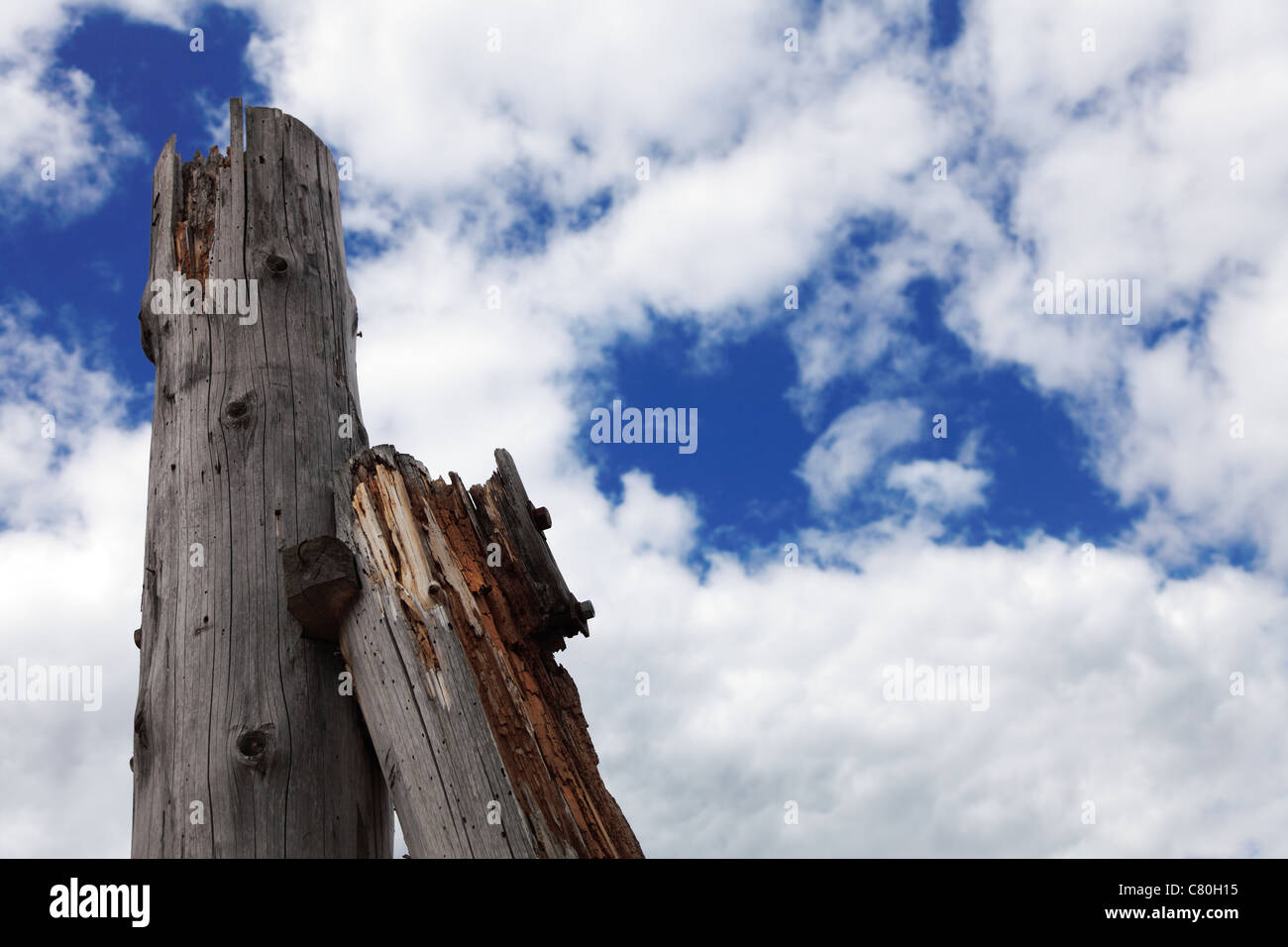 rows of piles on the clouds sky - outdoor Stock Photo - Alamy
