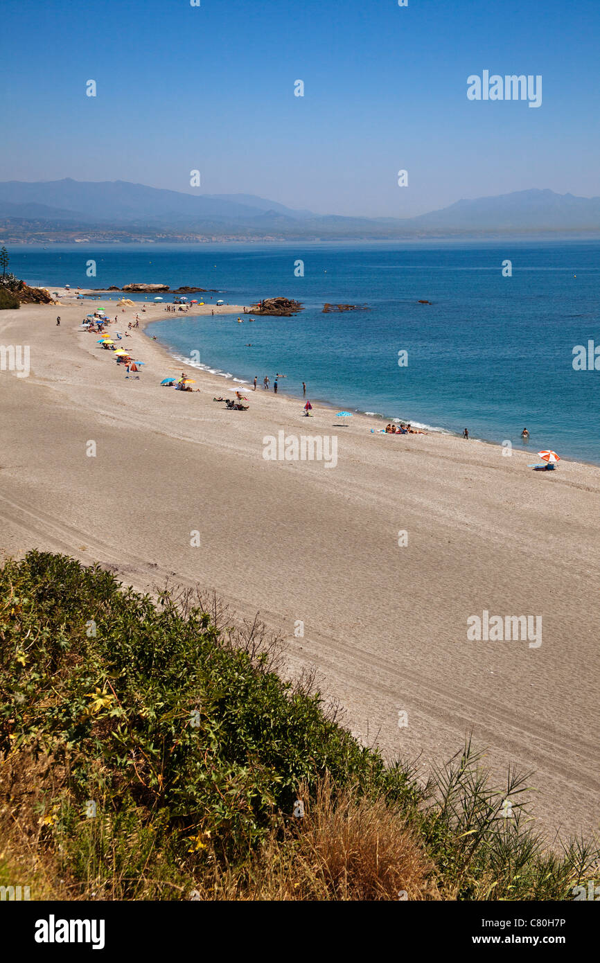Las Arenas beach Manilva Malaga Andalusia Spain Stock Photo - Alamy