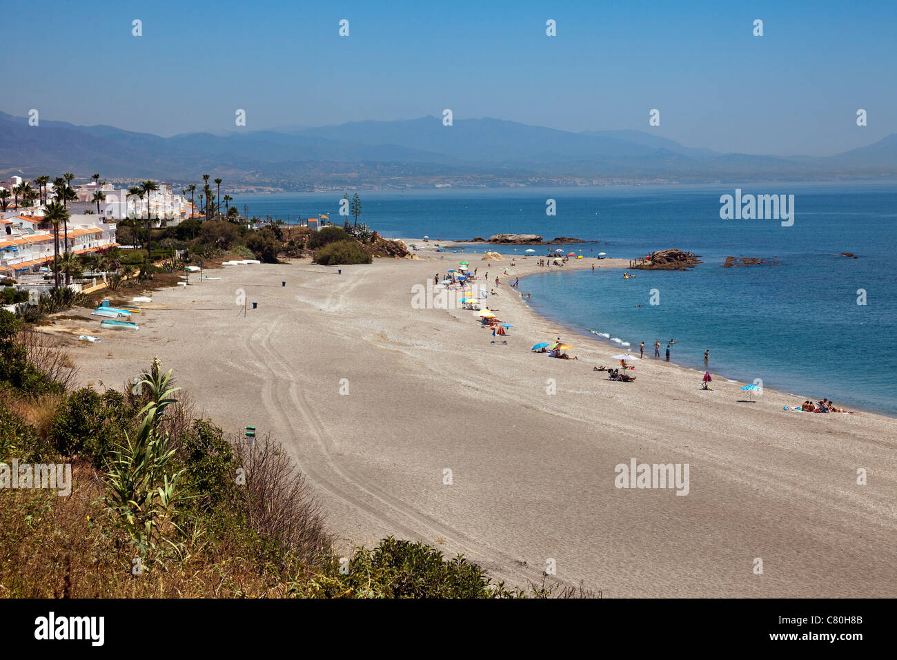 Las Arenas beach Manilva Malaga Andalusia Spain Stock Photo - Alamy