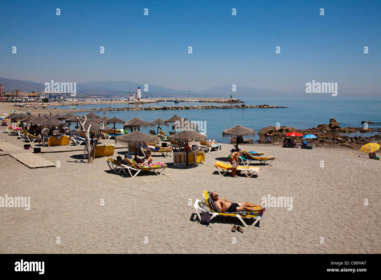 La Duquesa beach Manilva Malaga Andalusia Spain Stock Photo - Alamy