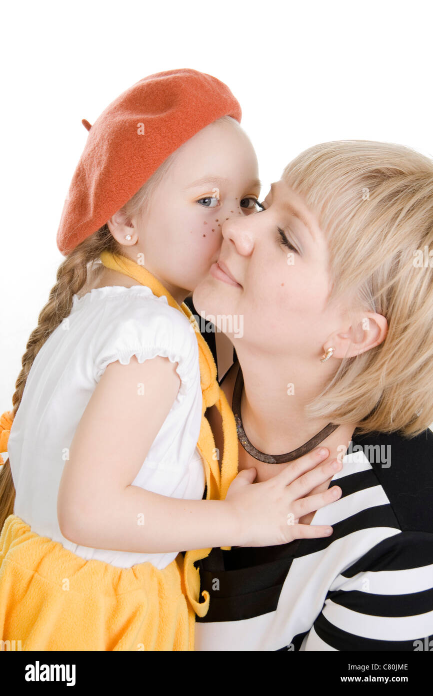 Mother kiss daughter hi-res stock photography and images - Alamy