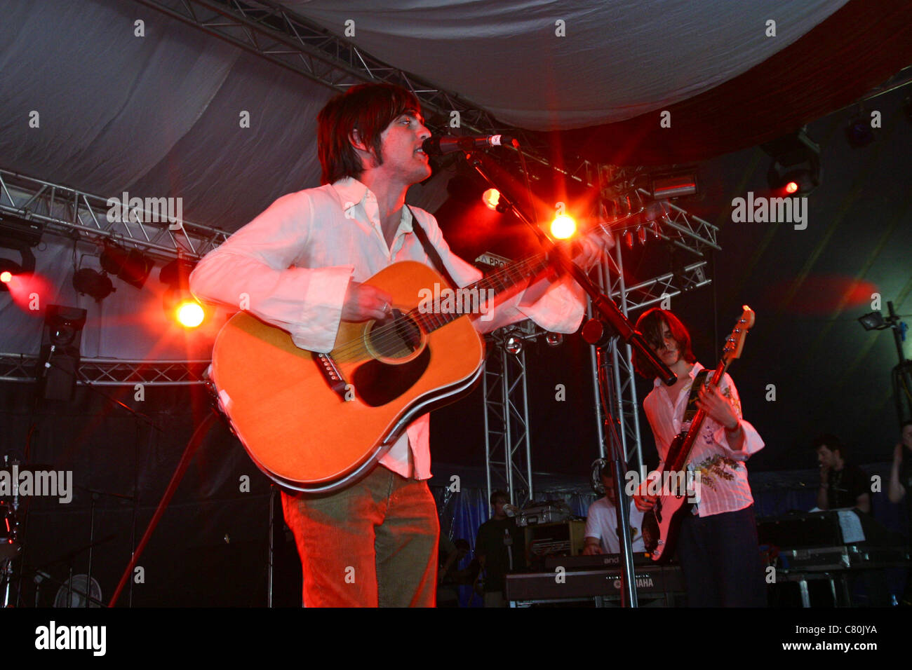 The Basement performing at the Glastonbury Festival 2003 Stock Photo ...