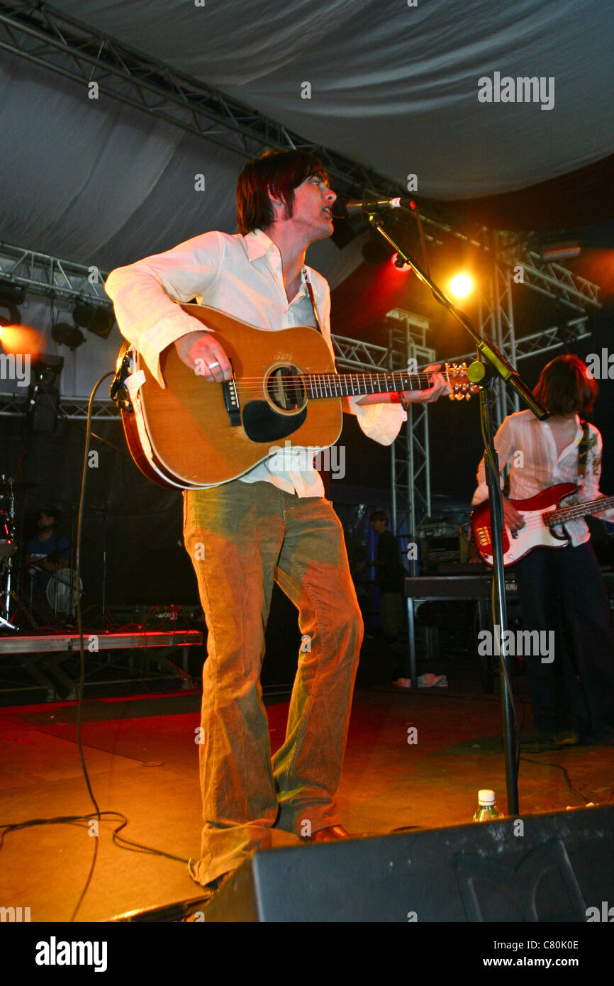 The Basement performing at the Glastonbury Festival 2003 Stock Photo ...