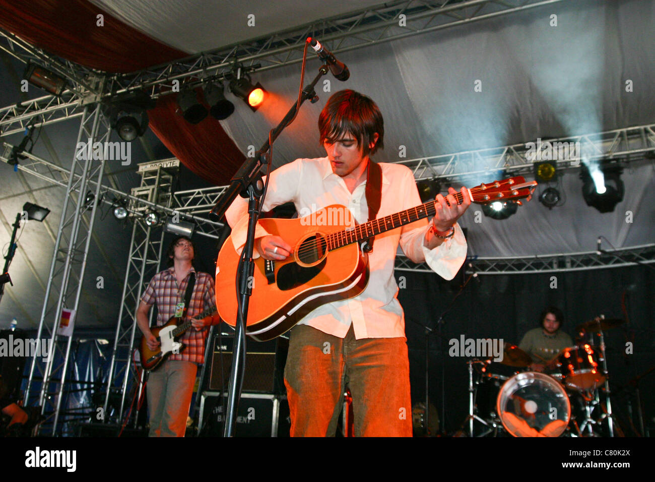 The Basement performing at the Glastonbury Festival 2003 Stock Photo ...