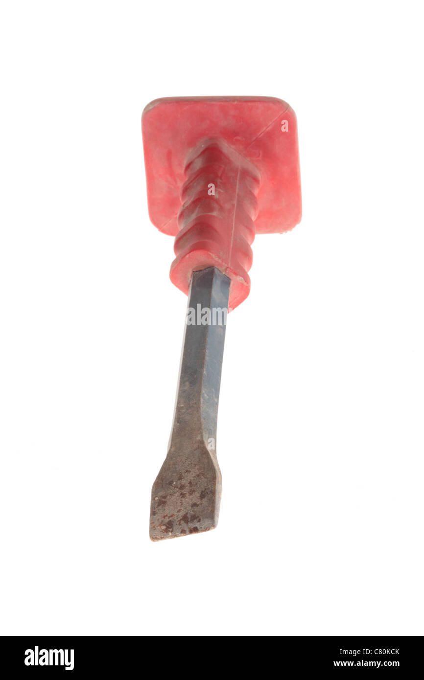 Old chisel isolated on white Stock Photo - Alamy