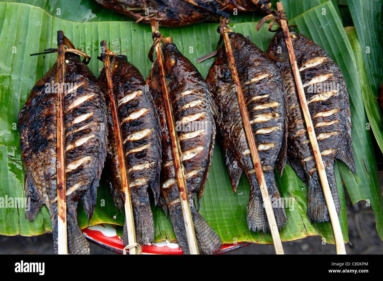 Laos, Luang Prabang, Street Food, Fish Stock Photo - Alamy