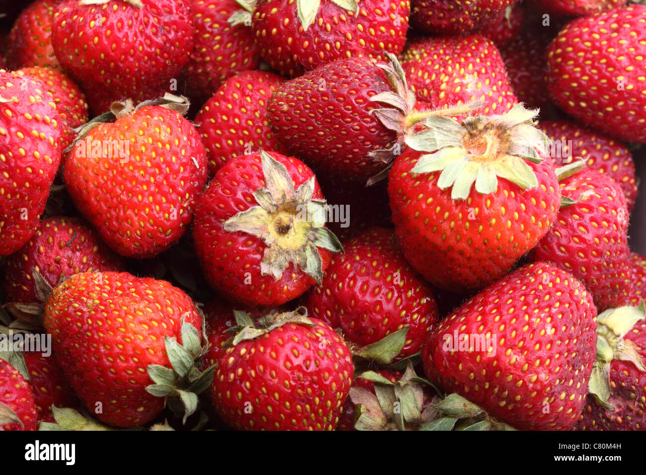 Fresh red strawberry for background Stock Photo - Alamy