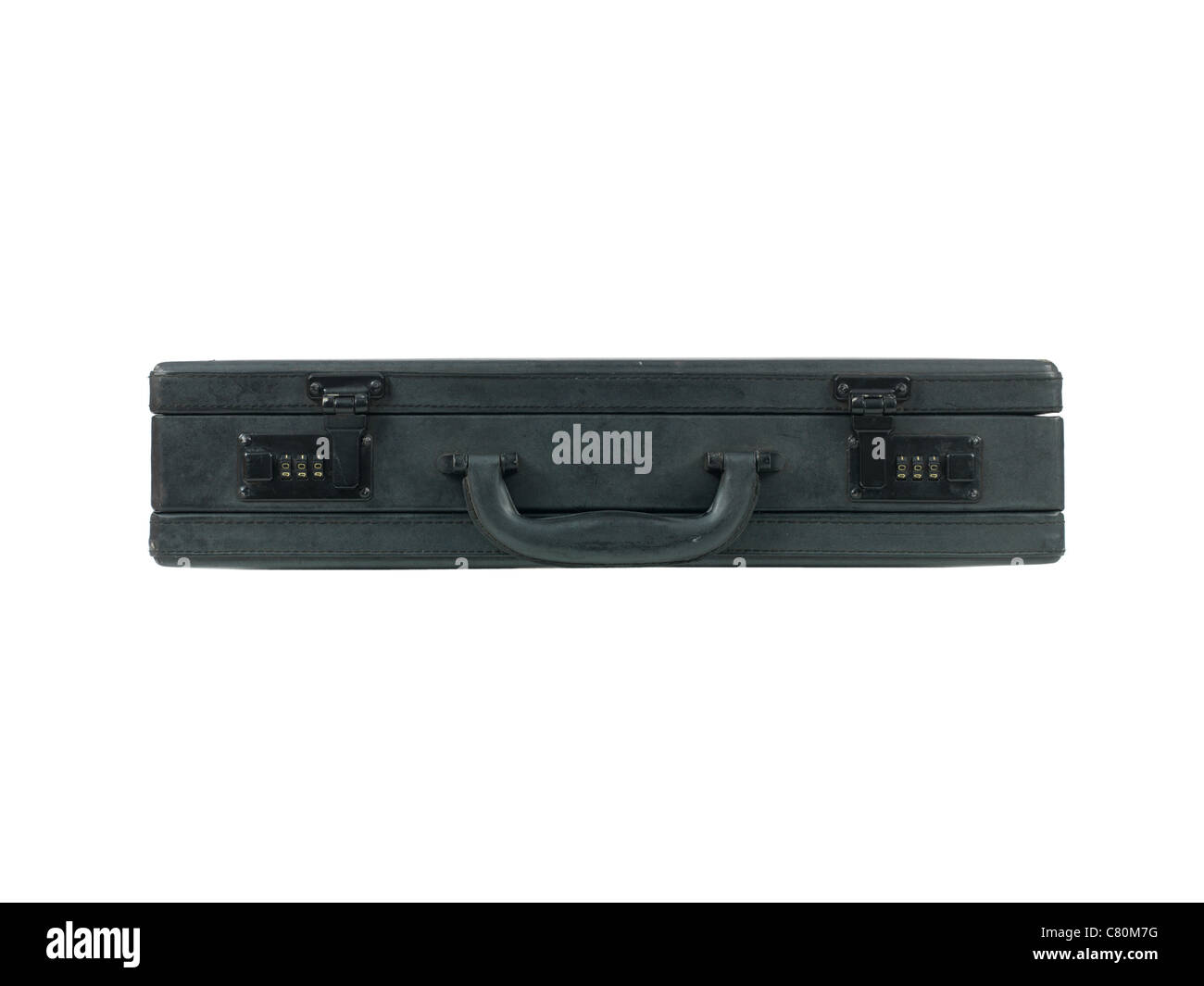 A black old fashioned business brief case Stock Photo - Alamy
