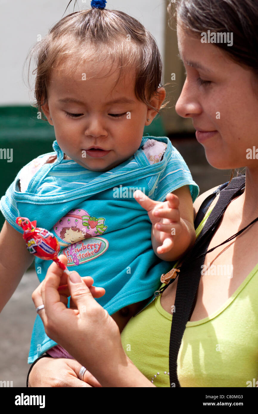 Young mother holding her child. Coper, Boyacá, Colombia, South America Stock Photo - Alamy