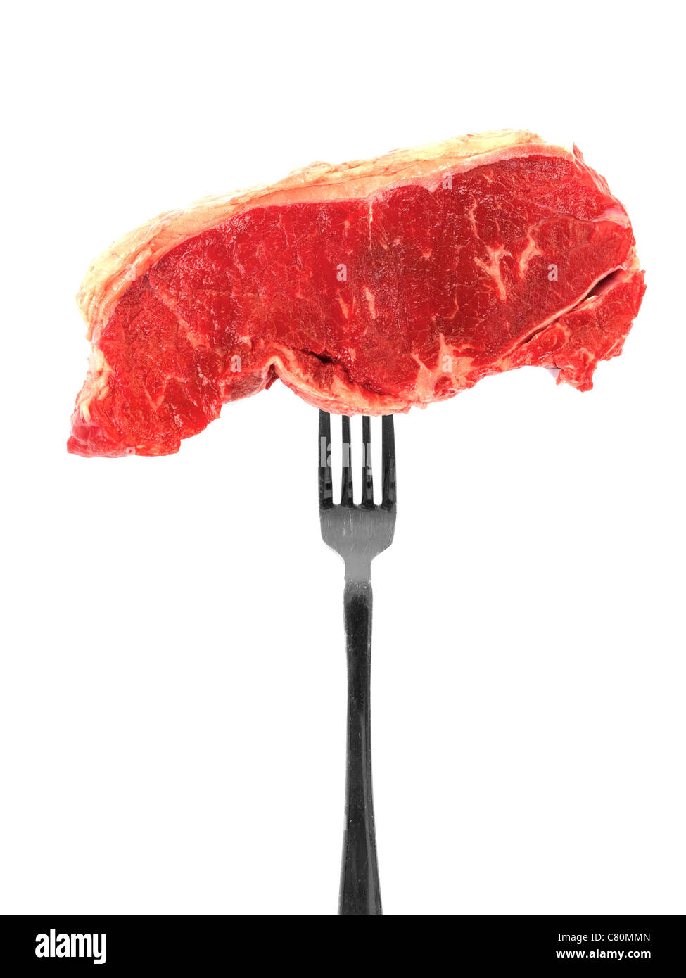 A kitchen fork isolated against a white background Stock Photo - Alamy