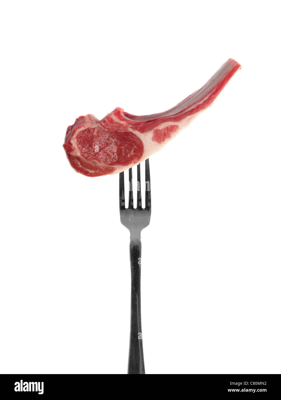 A kitchen fork isolated against a white background Stock Photo - Alamy