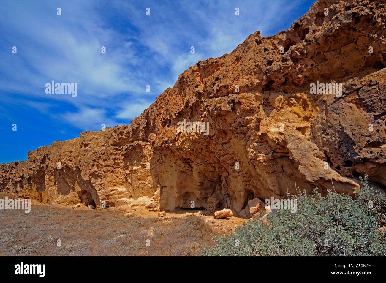 Erosion of coastal cliffs on the Akamas Peninsula in Western Cyprus ...