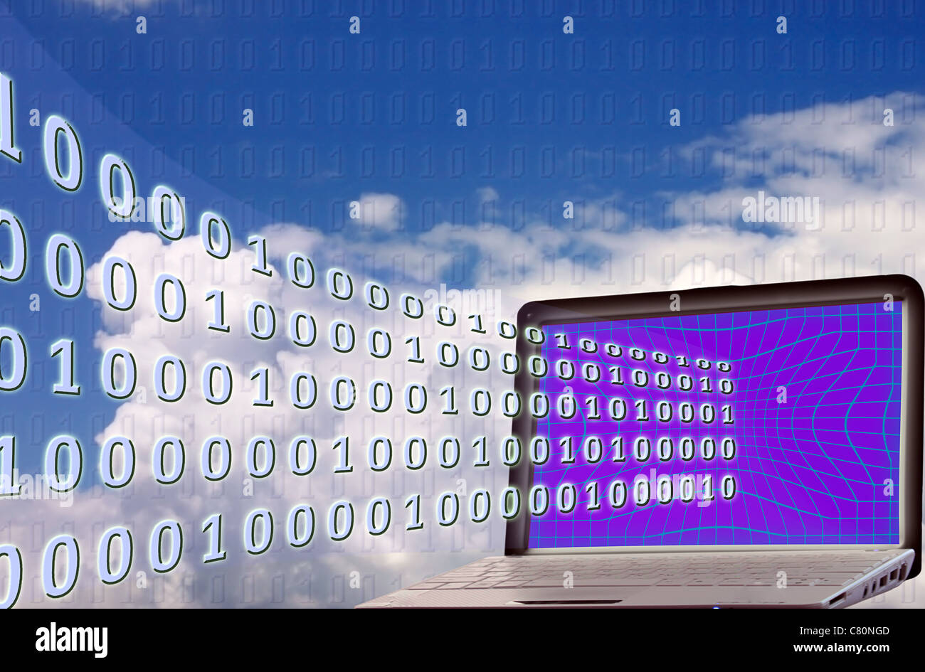 Floating binary code numbers in hi-res stock photography and images - Alamy