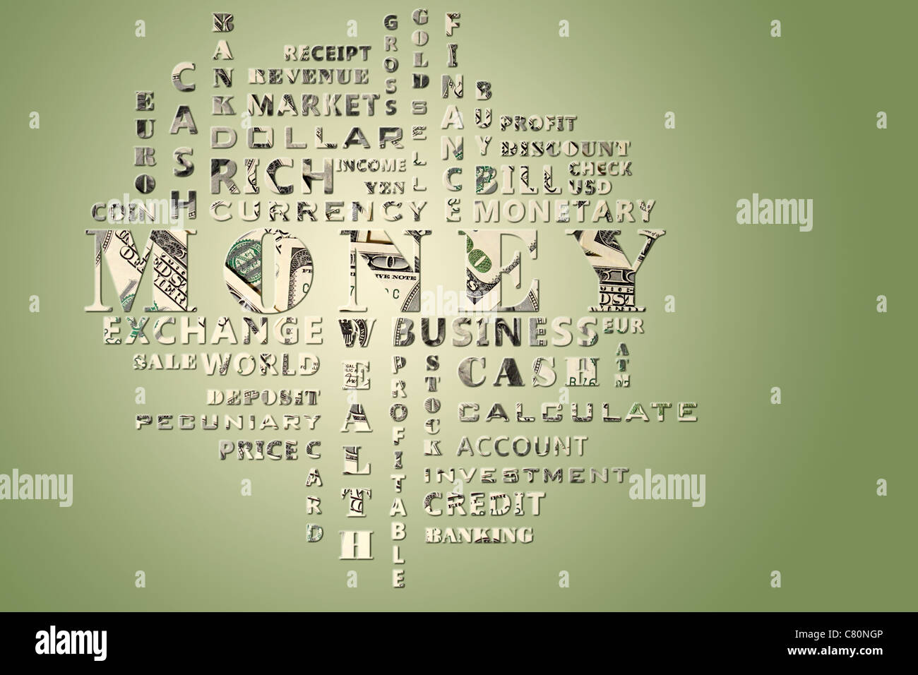cloud of words: Money Stock Photo - Alamy