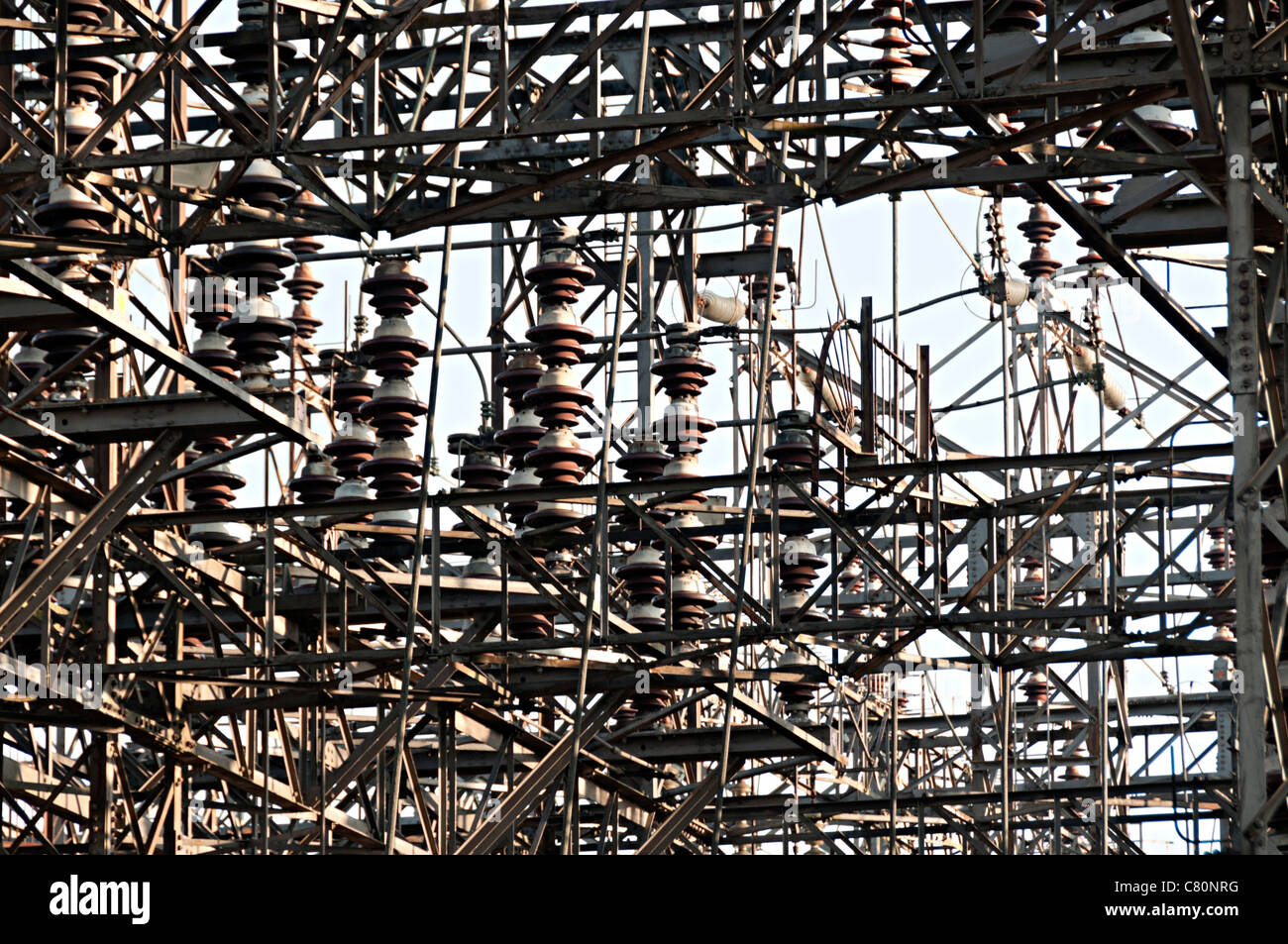 an urban electrical substation in the uk Stock Photo - Alamy