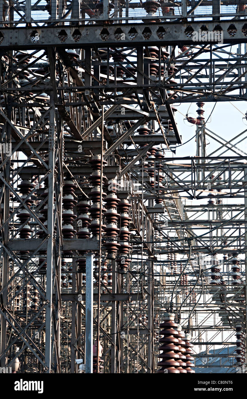 an urban electrical substation in the uk Stock Photo - Alamy