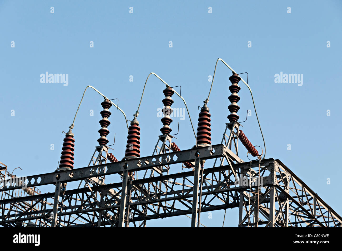 an urban electrical substation in the uk Stock Photo - Alamy