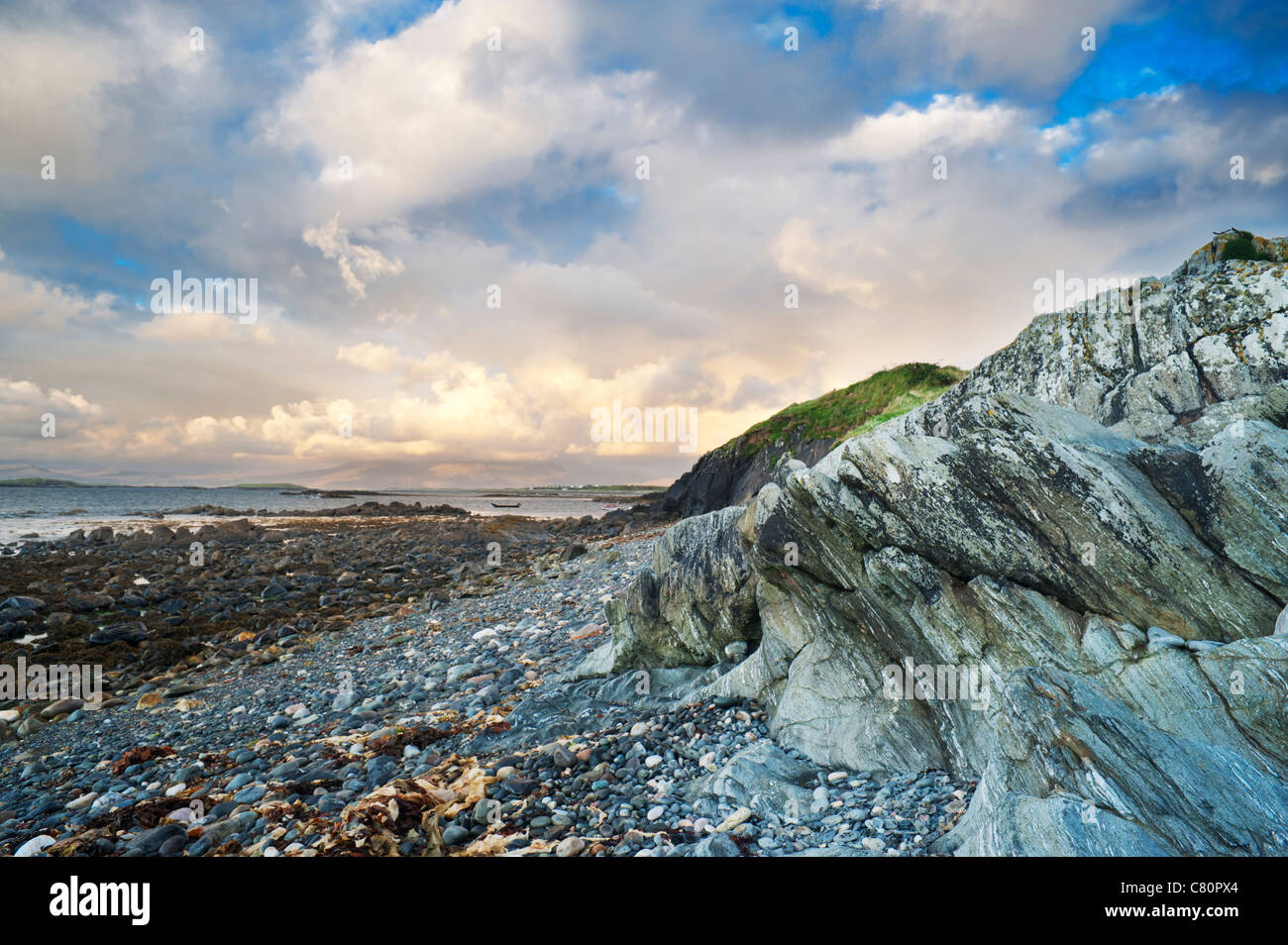Renvyle Peninsula, Connemara, County Galway, Ireland, looking towards ...