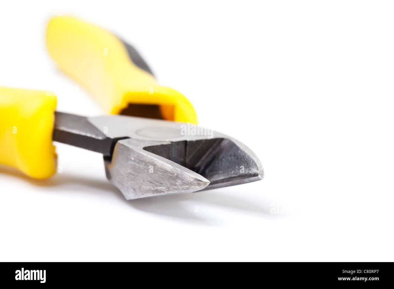 Professional yellow wire cutter isolated on white background Stock ...