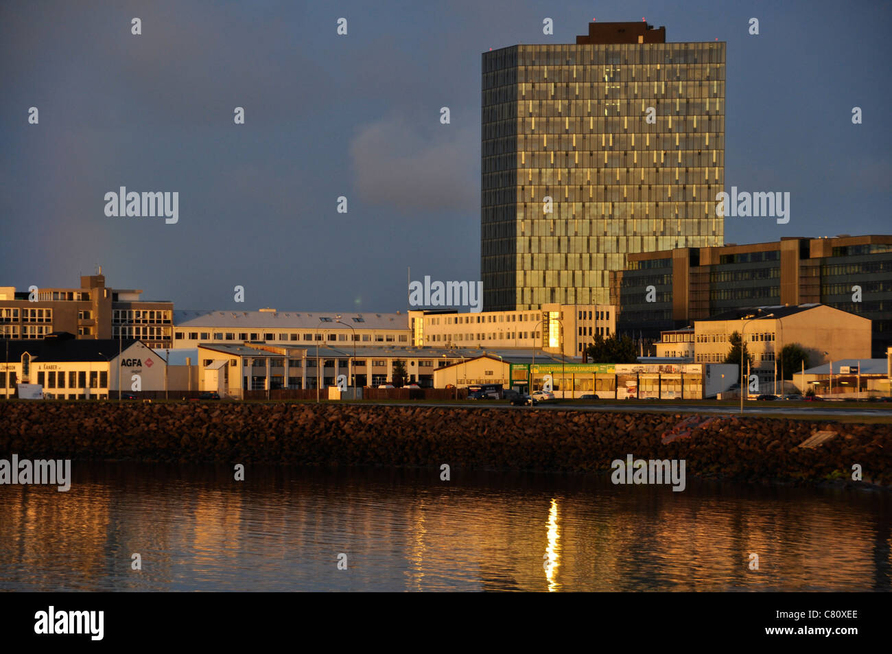 Sunset at Reykjavik city. Iceland Stock Photo - Alamy