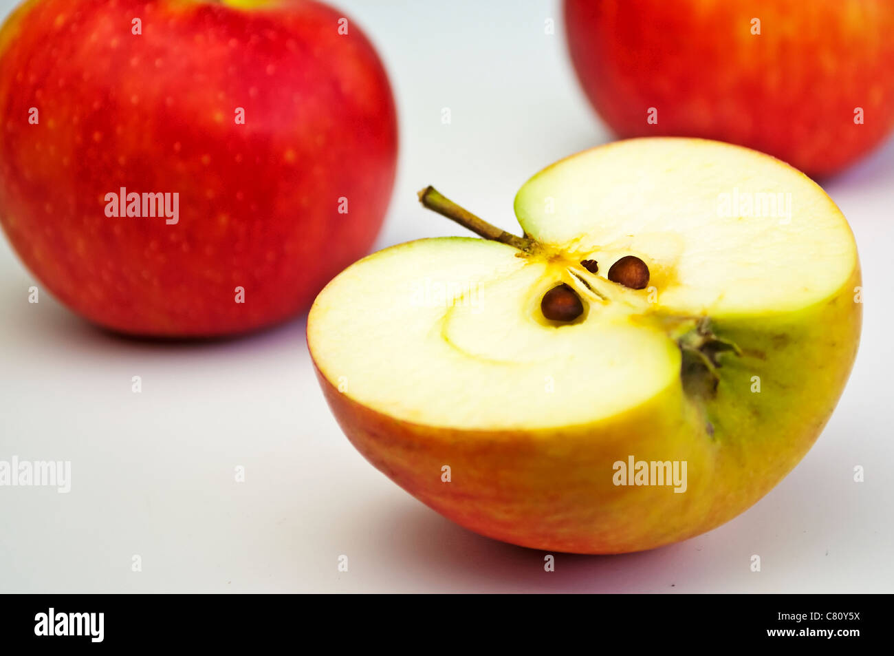 Apples cut hi-res stock photography and images - Alamy