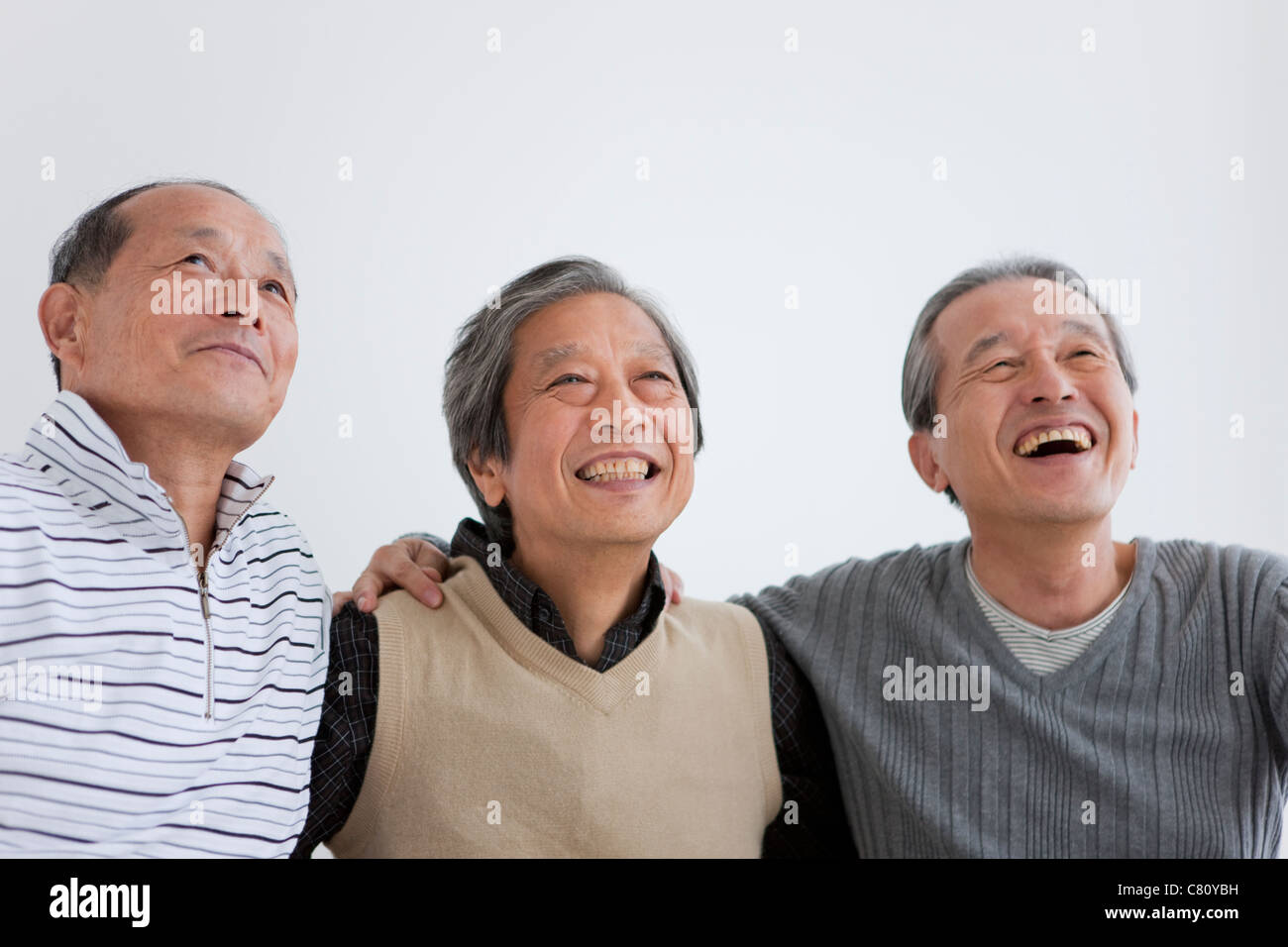 Portrait of Three Senior Men Stock Photo - Alamy