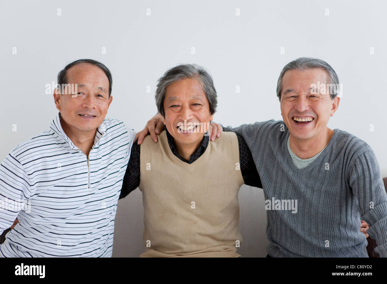 Portrait of Three Senior Men Stock Photo - Alamy
