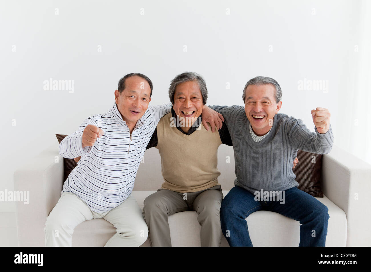 Portrait of Three Senior Men Stock Photo - Alamy