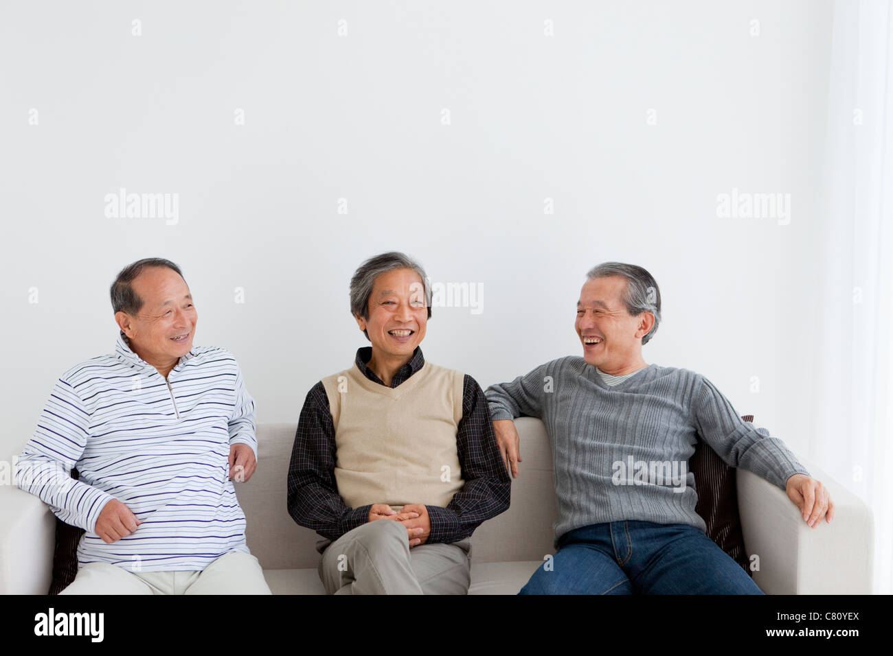 Three Senior Men Stock Photo - Alamy