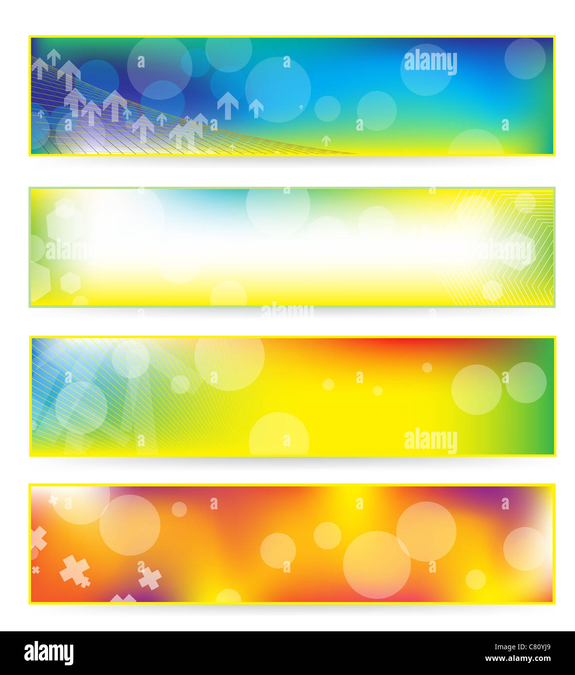 abstract colorful banner set Stock Photo - Alamy