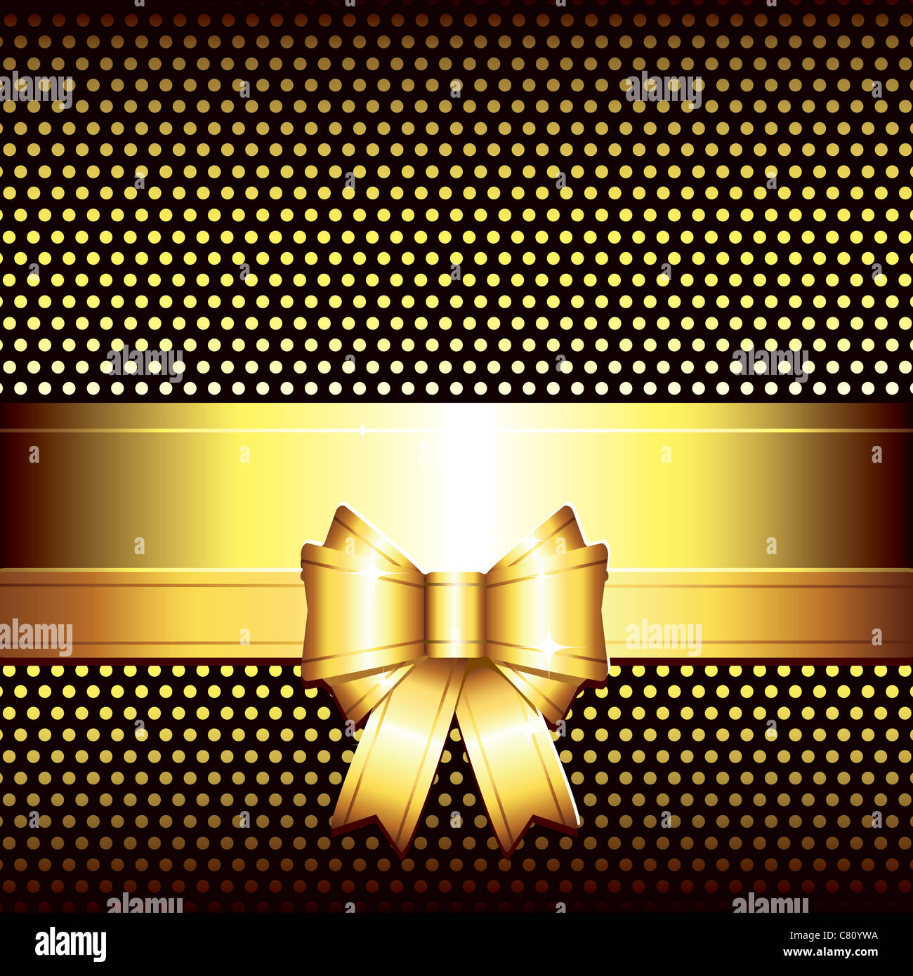 background with golden bow Stock Photo - Alamy