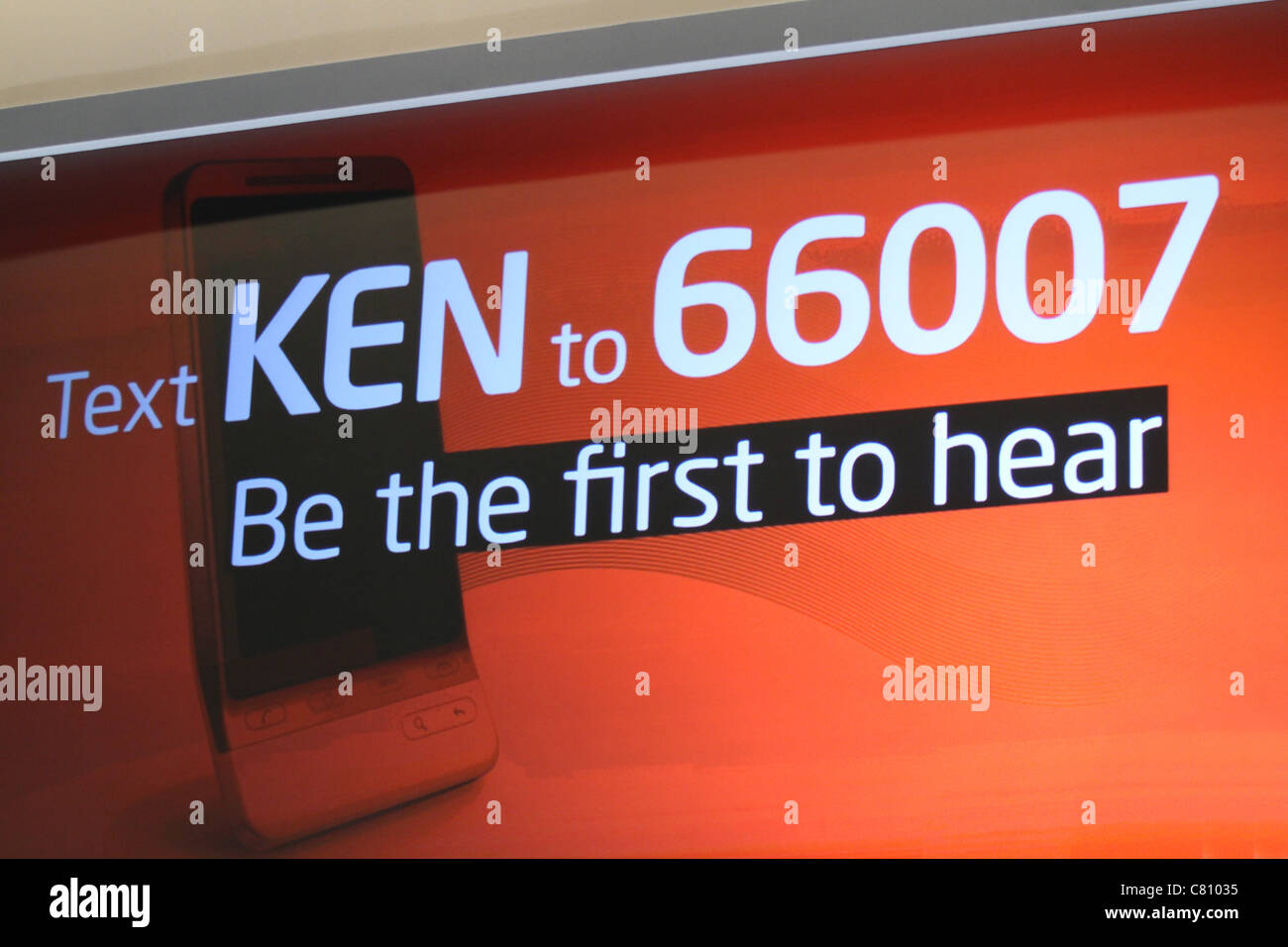 TEXT KEN POSTER 25 September 2011 THE AAC LIVERPOOL ENGLAND Stock Photo ...
