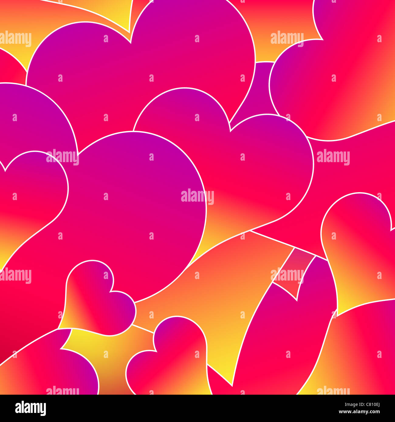 abstract background with pink heart shapes vector illustration Stock ...