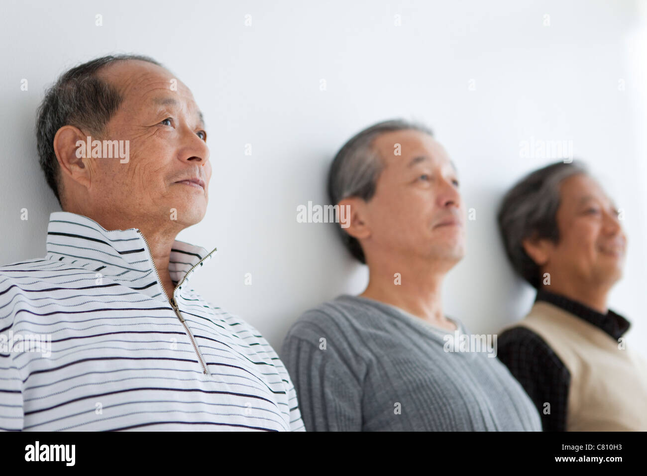 Three Cheerful Senior Men Stock Photo - Alamy