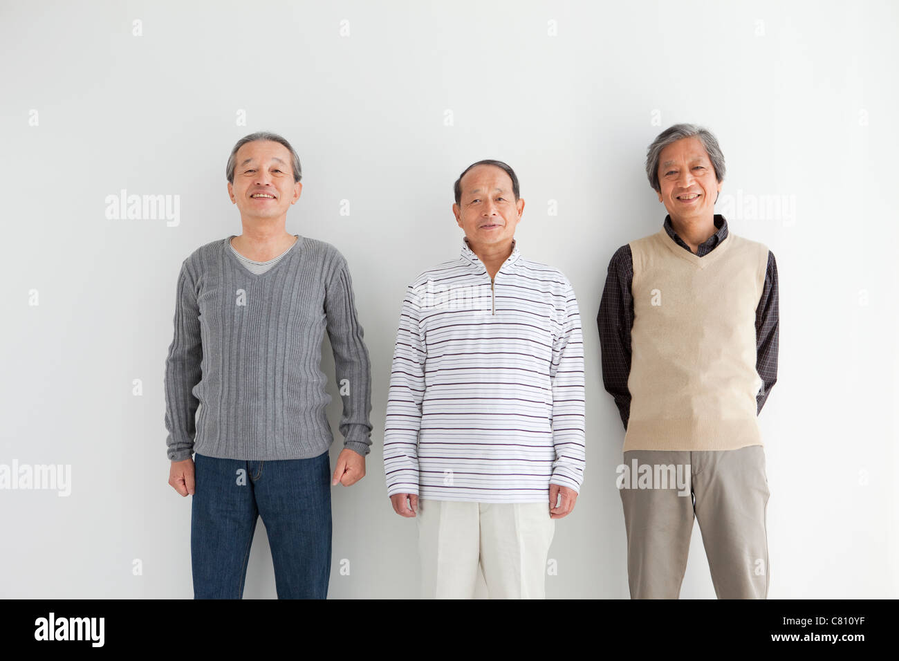 Three Cheerful Senior Men Stock Photo - Alamy