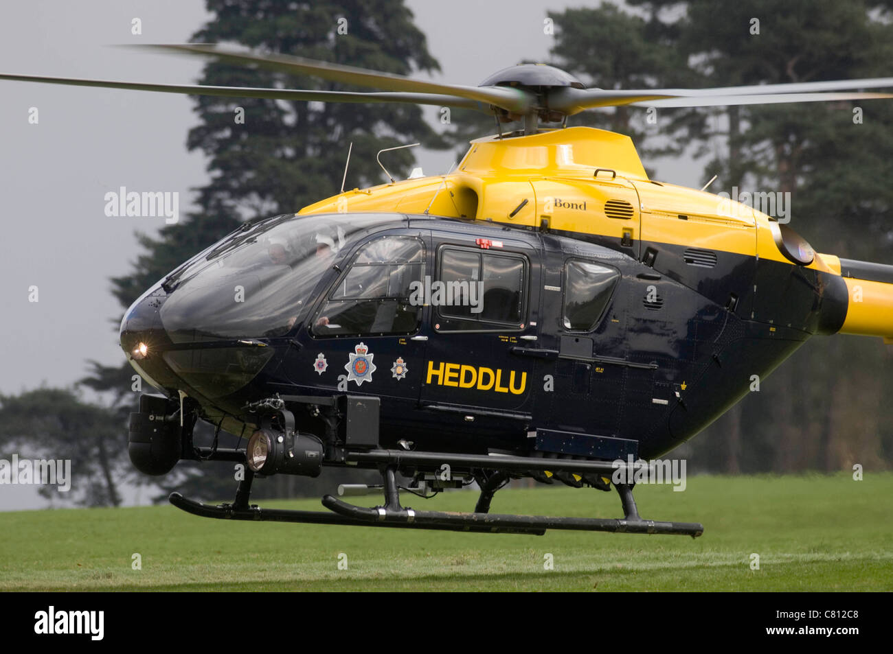 South and East Wales Police force helicopter Stock Photo - Alamy