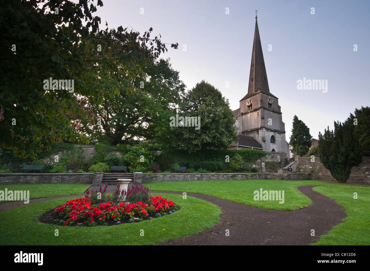 St Laurence's Church and Bank Gardens, Stroud, Gloucestershire, UK ...